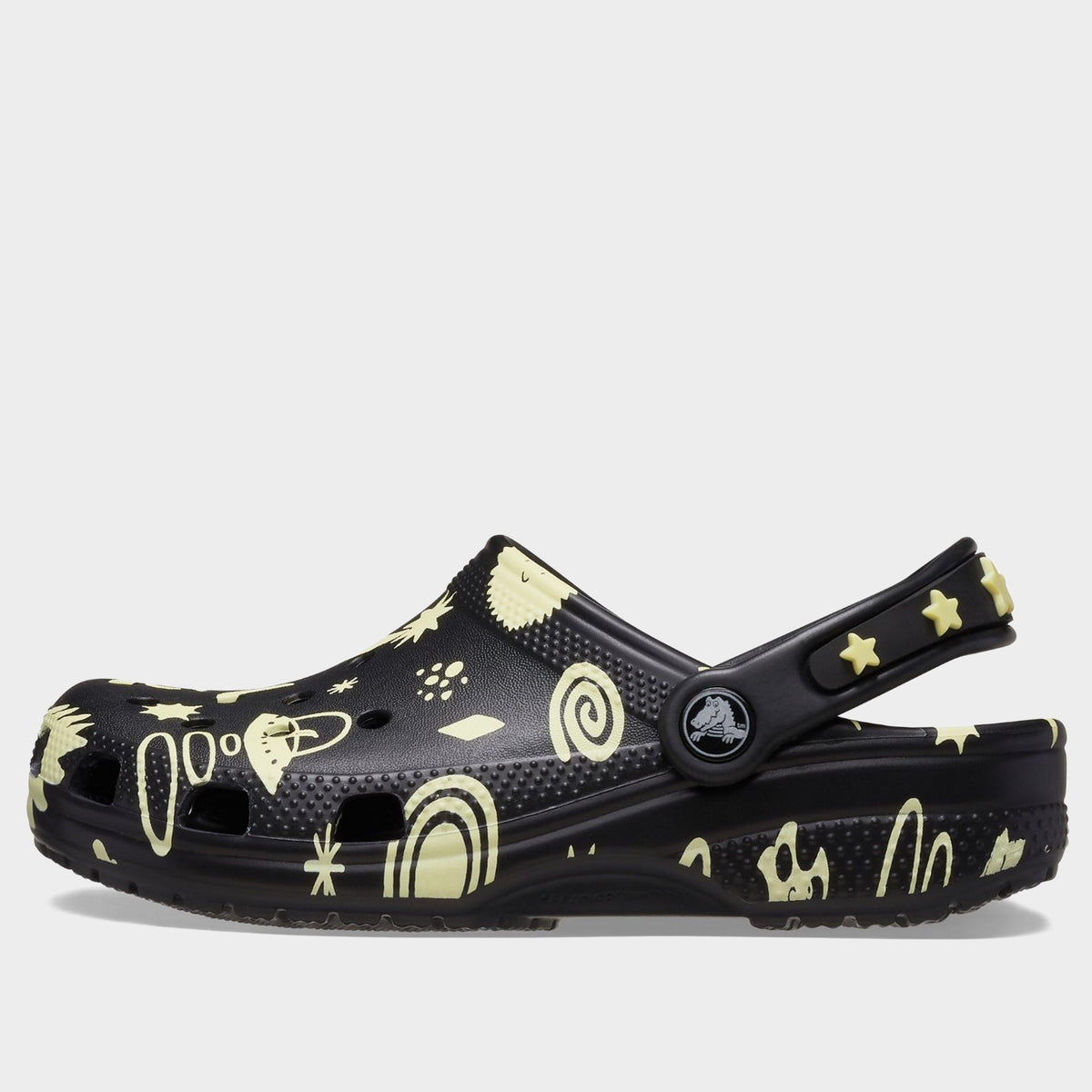 Black Crocs Classic Glow-In-the-Dark Space Clog Infant's - JD Sports ...