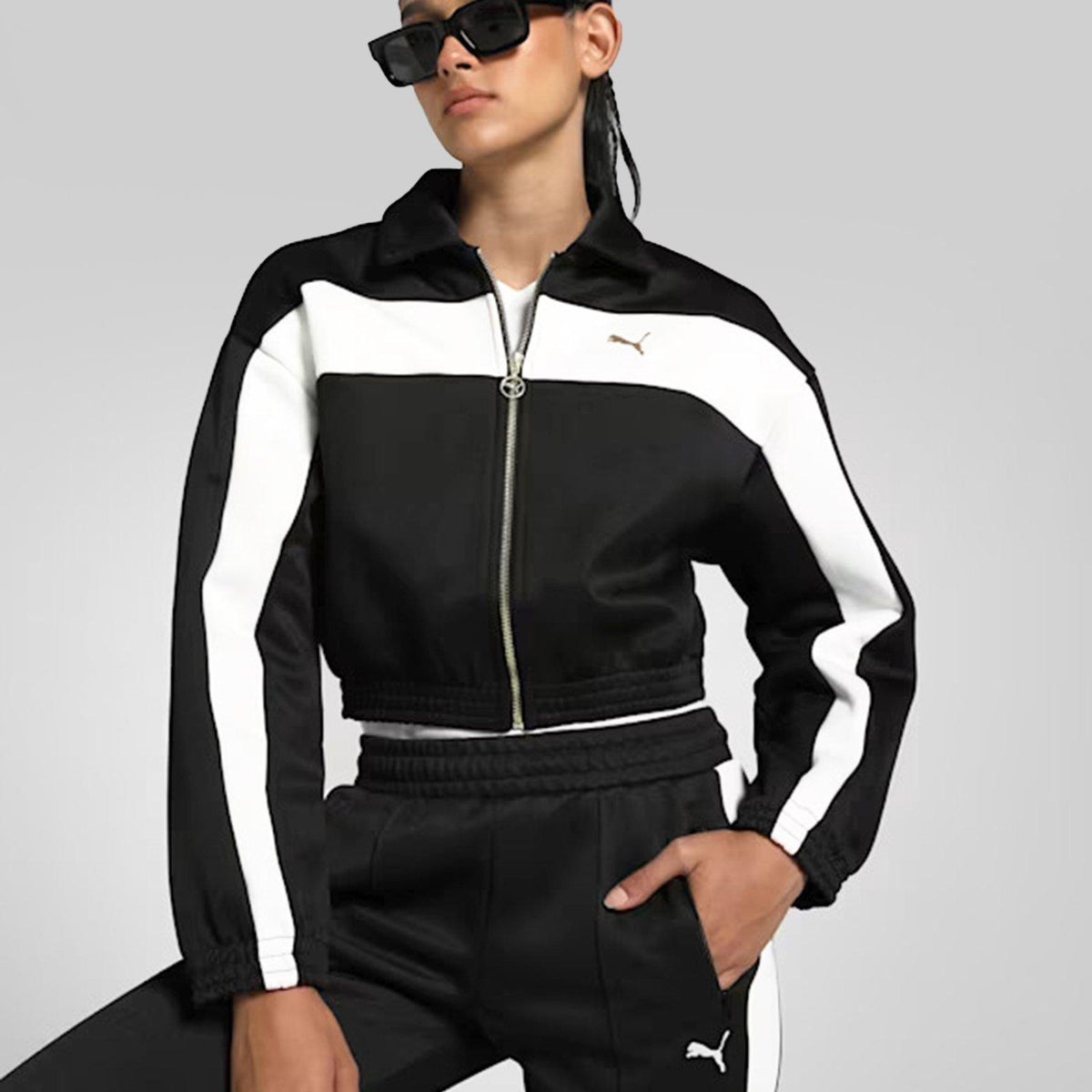 Black Puma Cropped Track Jacket - JD Sports Malaysia