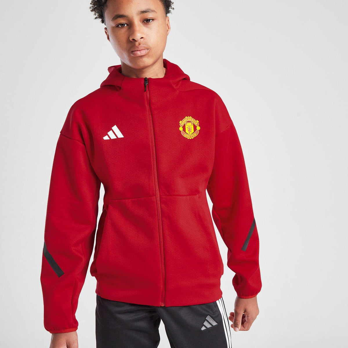 Red adidas Manchester United FC Anthem Jacket Junior - JD Sports Malaysia