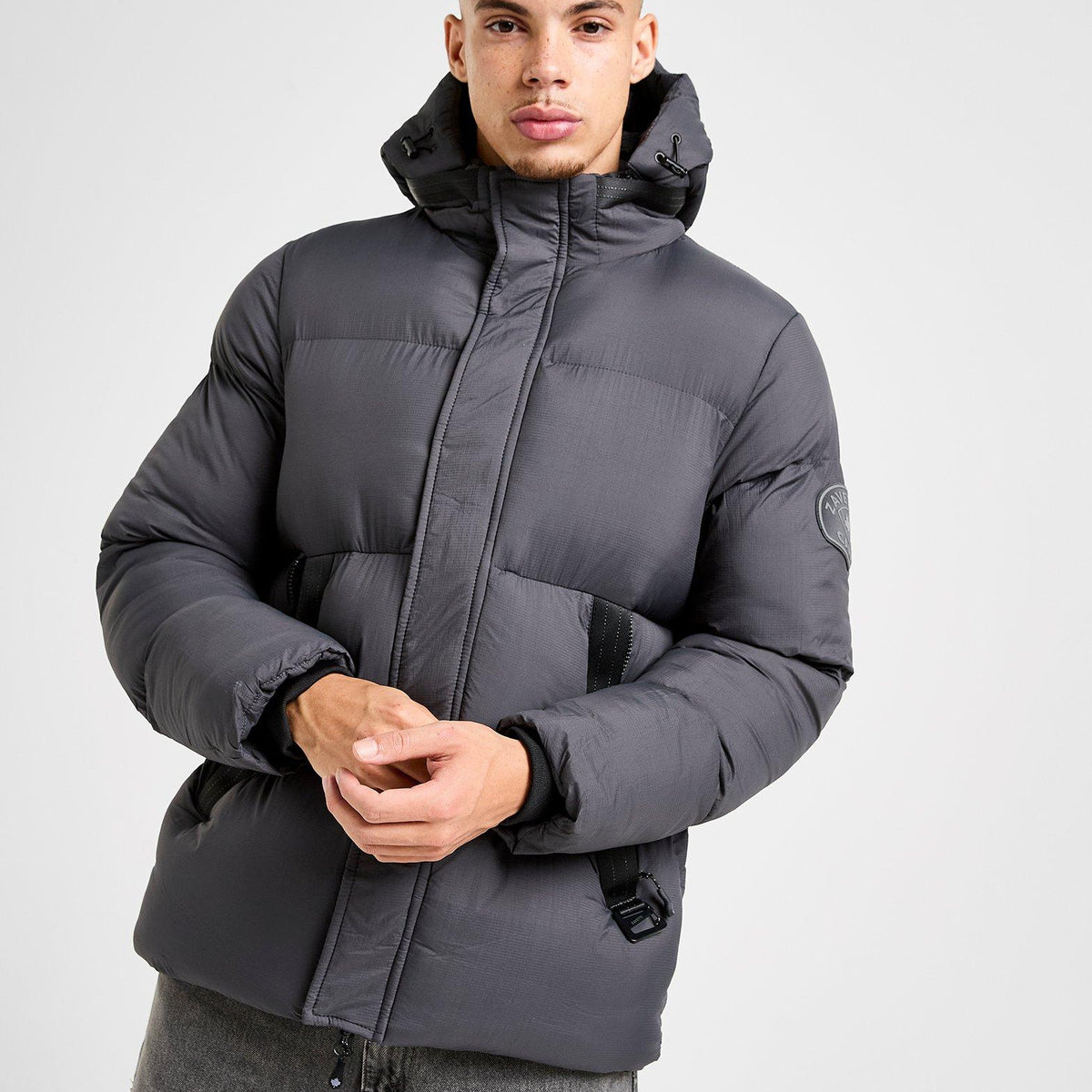 Grey Zavetti Canada Rovino Puffer Jacket - JD Sports Malaysia