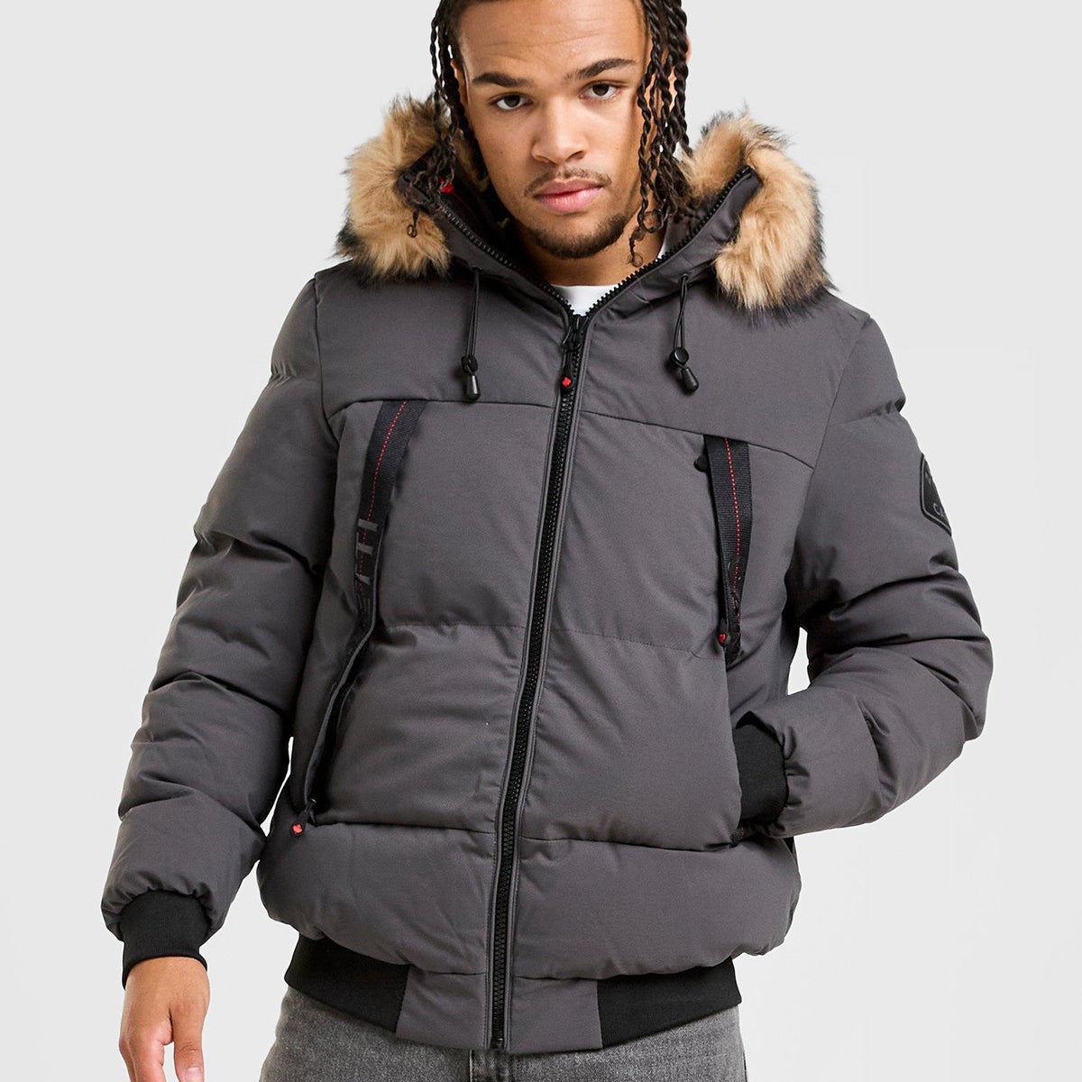 Grey Zavetti Canada Navax Short Parka Jacket - JD Sports Malaysia