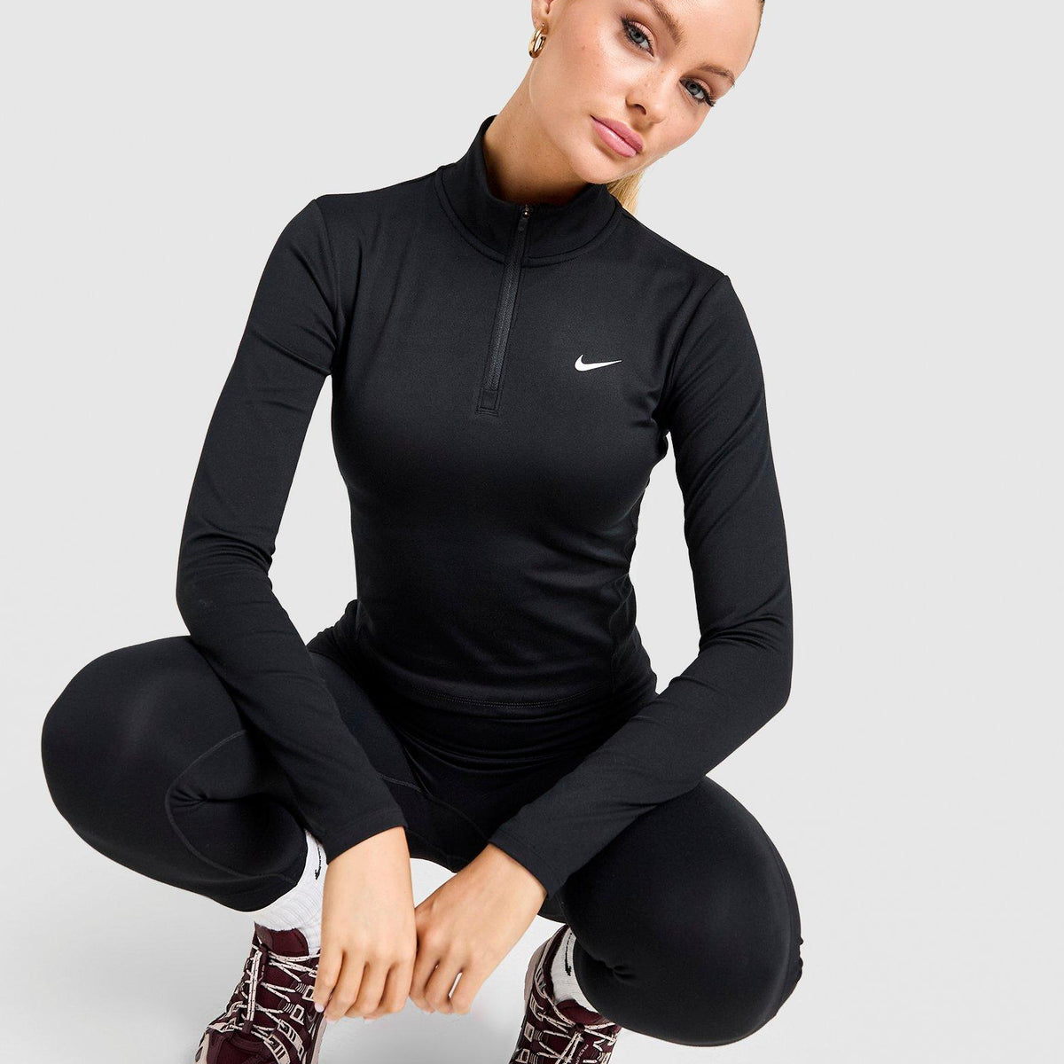 Black Nike Training One 1/4 Zip Top - JD Sports Malaysia