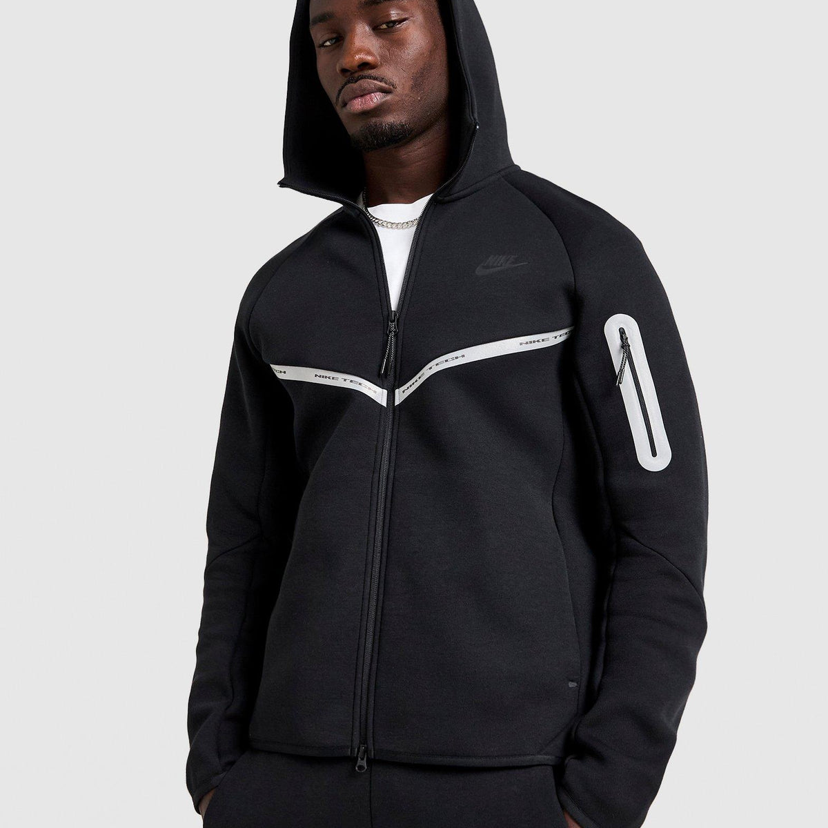 Black Nike Tech Fleece Full Zip Hoodie - JD Sports Malaysia
