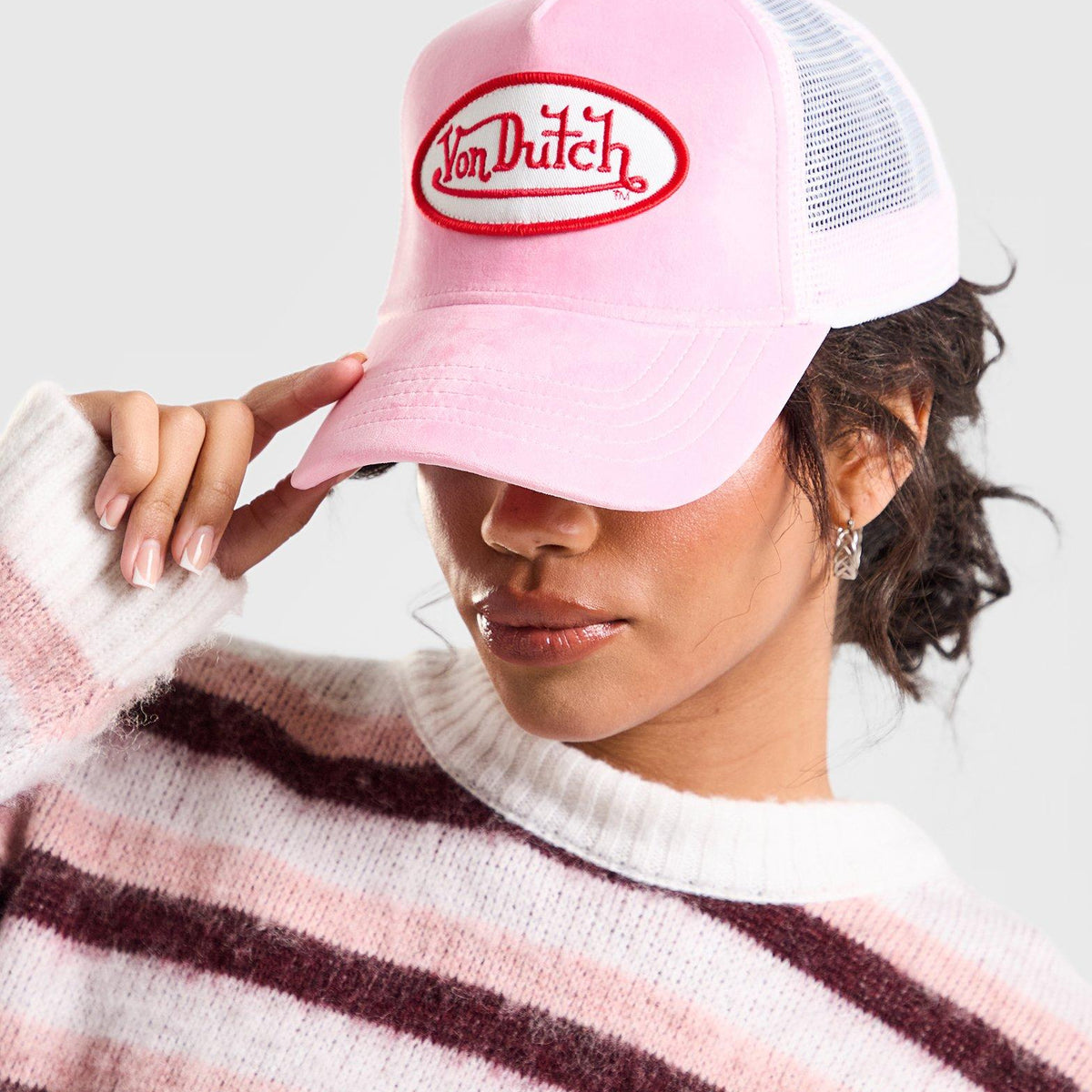 Pink Von Dutch Velvet Trucker Cap - JD Sports Malaysia
