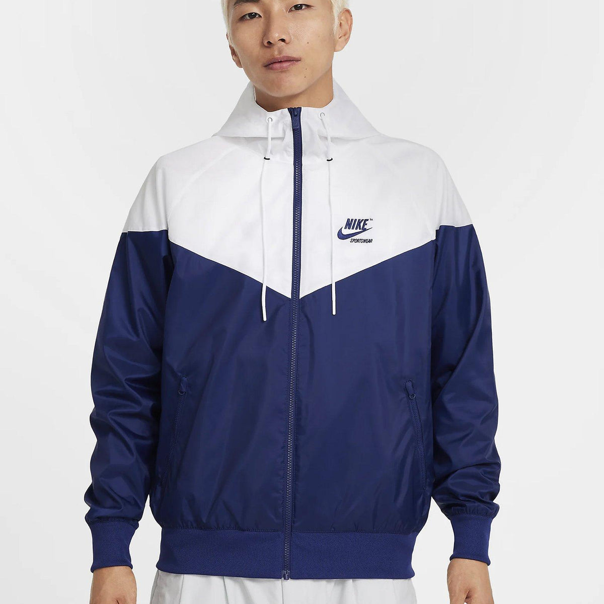 White Nike Windrunner Woven Jacket - JD Sports Malaysia