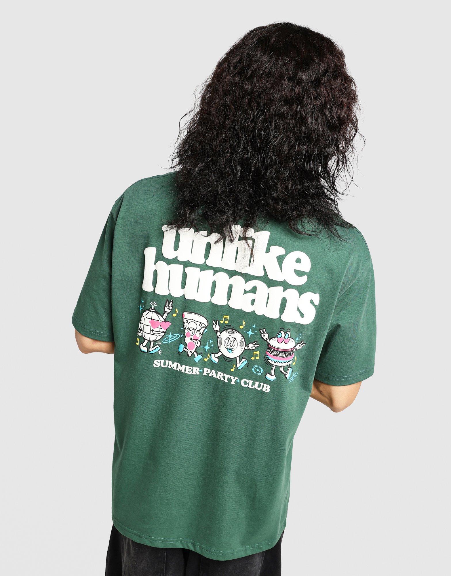 Green Unlike Humans Party Club T-Shirt - JD Sports Malaysia