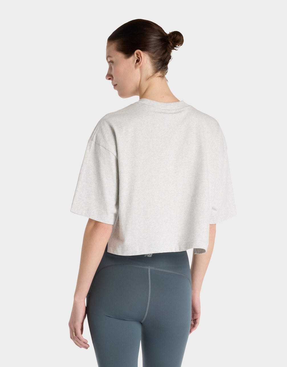 Grey New Balance Chest Logo Crop Top - JD Sports Malaysia