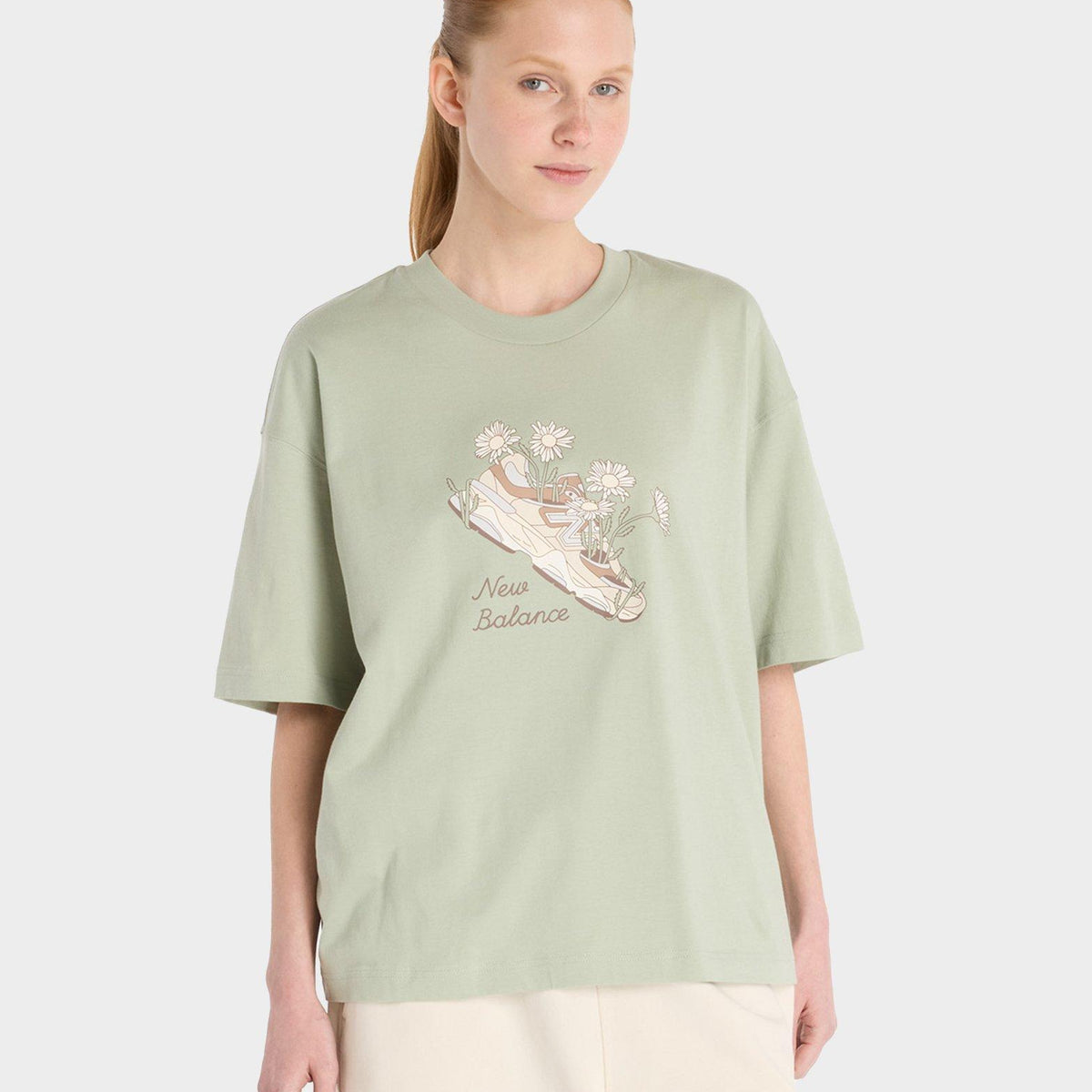Green New Balance Flower Shoe T‑Shirt - JD Sports Malaysia